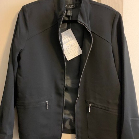 Dialogue | Jackets & Coats | Dialogue Womens Y2k Size Black Zip Front ...